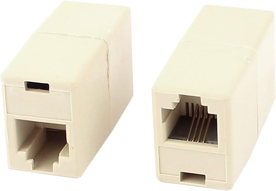 Amazon.com: uxcell RJ11 Coupler Connectors, 2 Pcs RJ11 6P4C Female to ...