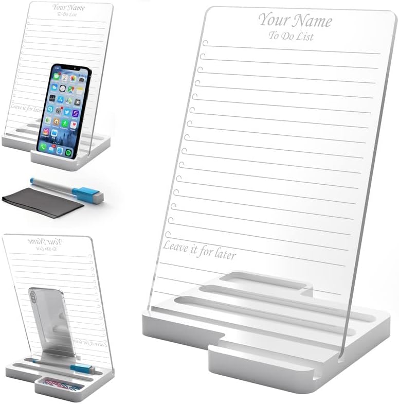 KITOME To Do List Planner, Acrylic Daily Planner Dry Erase Board for ...