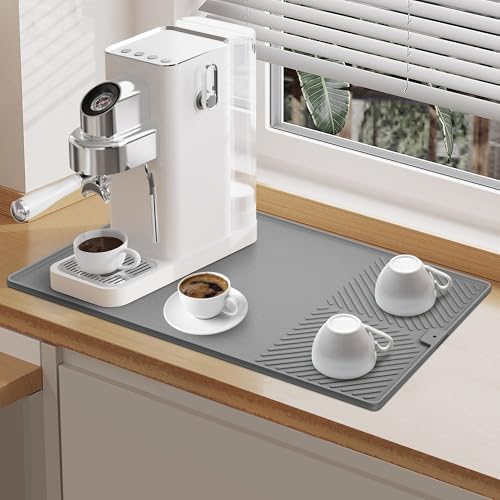 Amazon.com: Silicone Coffee Mat with Raised Edges, 24'' x 16'' in ...
