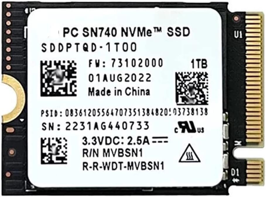 Amazon | WD SN740 512GB SSD M.2 2230 30mm NVMe PCIe 4.0 Gen 4 x 4 (OEM ...