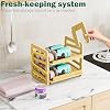 Amazon.com: Rolling Bamboo Cat Food Can Organizer, 2-Layer Wet Cat Food ...