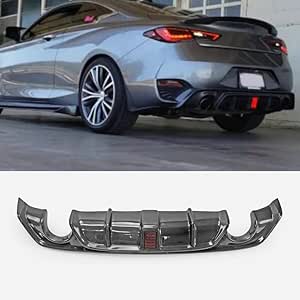 Amazon.com: EPR for Infiniti Q60 CV37 17 Onwards V Type Rear Diffuser ...