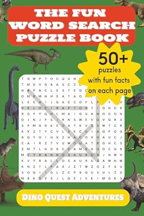 The Fun Word Search Puzzle Book - Dino Quest Adventures: Easy-to-Read ...