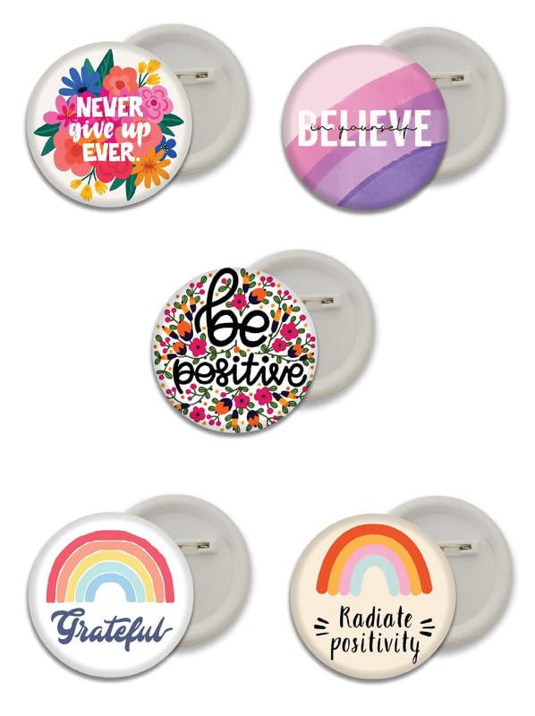 Buy D2C® Plastic Motivational Quotes Round Pin Button Badge - Perfect ...
