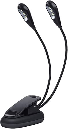 Music Stand Light Clip On, LED Musician Lamp, Rechargeable Super Bright ...