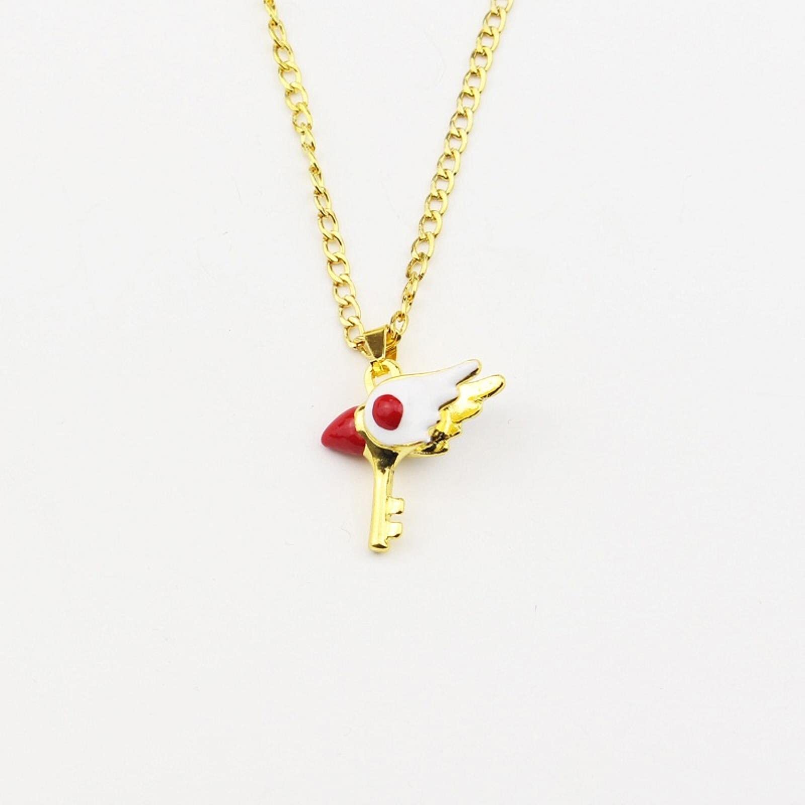 Anime Card Captor Sakura Kinomoto Star Wand Key Necklace