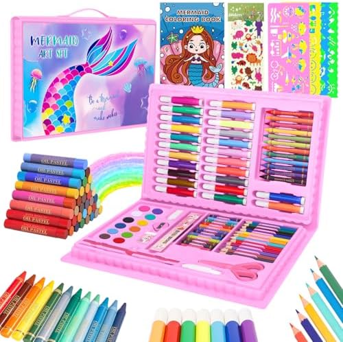 CutteeyFyry 3-9 Year Old Kids Coloring Sets Mermaid Art Set For Kids ...