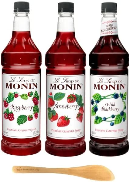 Amazon.com: Monin - Blue Raspberry Syrup, Bold Berry Flavor, Great for ...