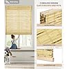 Amazon.com: LazBlinds No Tools No Drill Cordless Bamboo Roman Shades ...