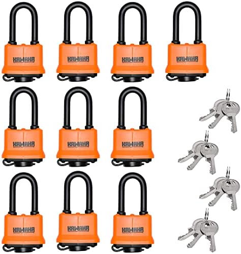 KAWAHA 91/40L-10P 1.7in. Long Shackle Waterproof Laminated Padlock with ...