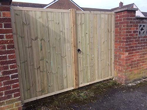 Smileswoodcraft Wooden TVG Solid Top Driveway Gates (Buying total width ...