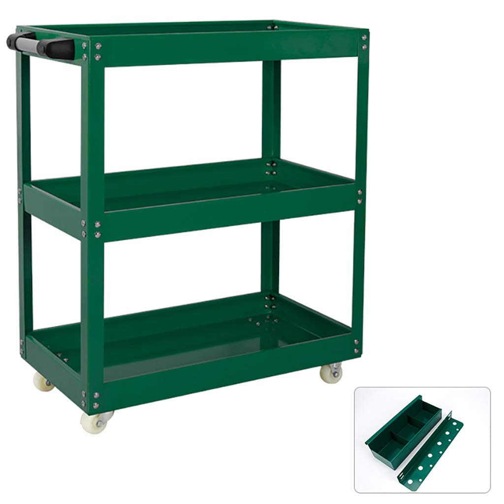 Buy Tool Trolley 3 Tier Service Carts Detachable ing Shelf Heavy Duty ...