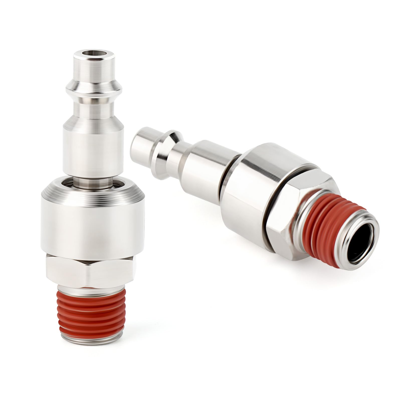 Snapklik.com : 1/4" Swivel Air Plug, 6-Pack Industrial Swivel Coupler ...