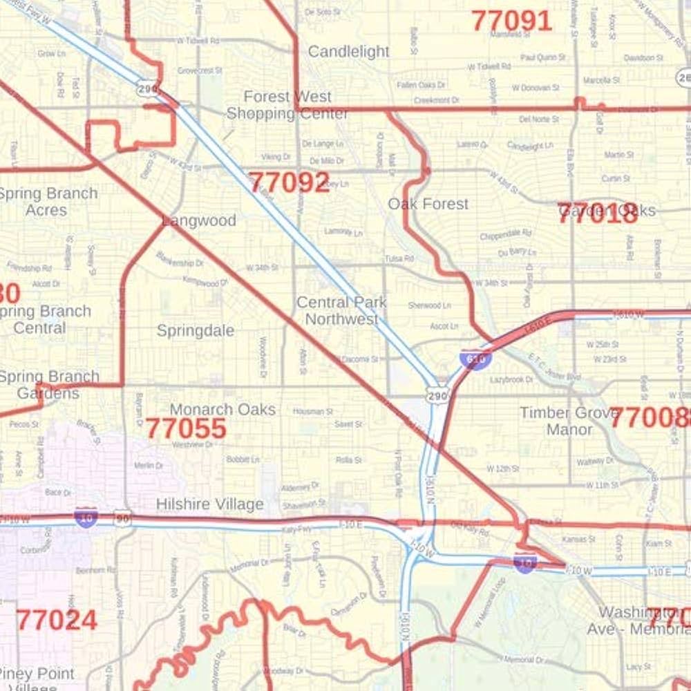 Zip Code Map Houston Texas Area