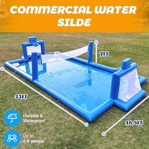 Eachup Inflatable Volleyball Pool for Adult Children,33FT Giant ...