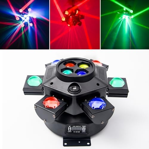 Amazon.com: Moving Head DJ Lights, 150W RGBW 4-in-1 LED 6 Arms Disco ...