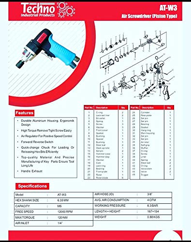 Buy Techno AT-W3 AIR SCREWDRIVER Online at Low Prices in India - Amazon.in