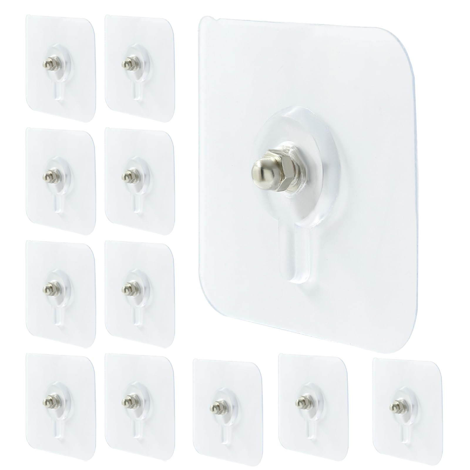 Amazon.com: Moicstiy 12 Pcs Adhesive Hooks Screw Hanging Wall Hooks ...