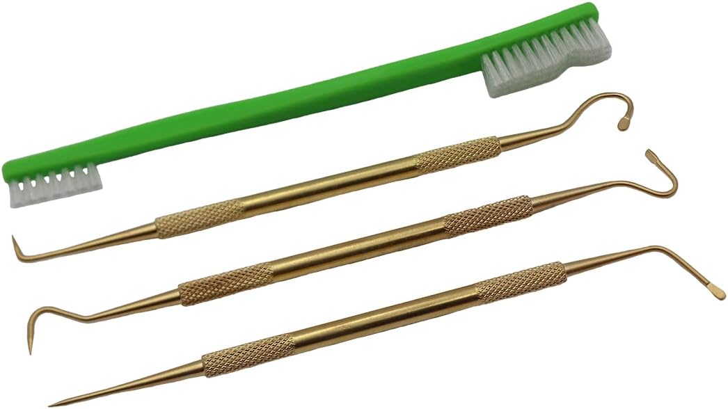 Amazon.com : Grip 4 pc Gunsmithing Pick & Brush Tool Set - Flat Edge ...
