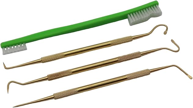Amazon.com : Grip 4 pc Gunsmithing Pick & Brush Tool Set - Flat Edge ...