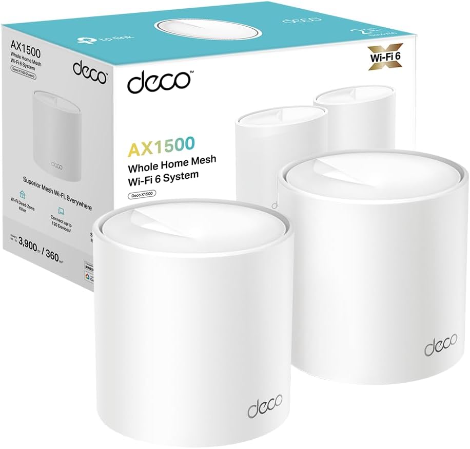 [NUEVO]TP-Link Deco X1500(2 Pack)-AX1500 Whole Home Mesh Wi-Fi 6 System ...
