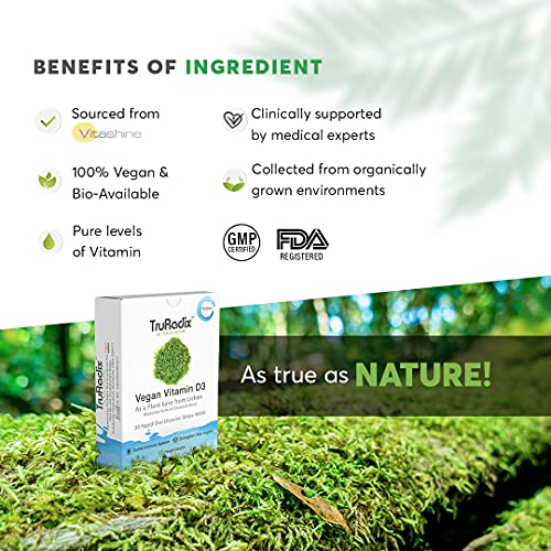 TruRadix Nutrition Vitamin D3 Dissolving Strips – 30 Count 400IU Oral ...