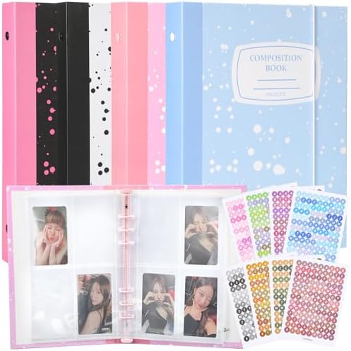 Amazon.com: Honoson 4 Pcs A5 Binder Kpop Photocard Binder Album with 20 Pcs 160 Pockets Kpop ...