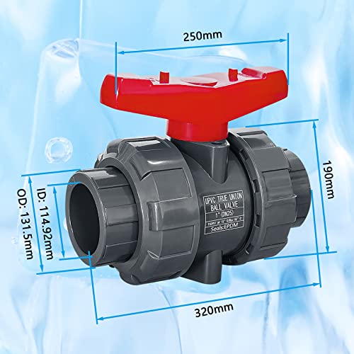 Snapklik.com : PVC Union Ball Valve, 4 Inch (DN100) True Union Full ...