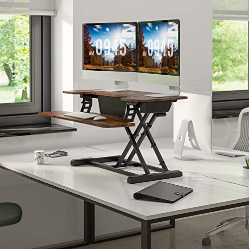Snapklik.com : Electric Standing Desk Converter, 36 Height Adjustable ...