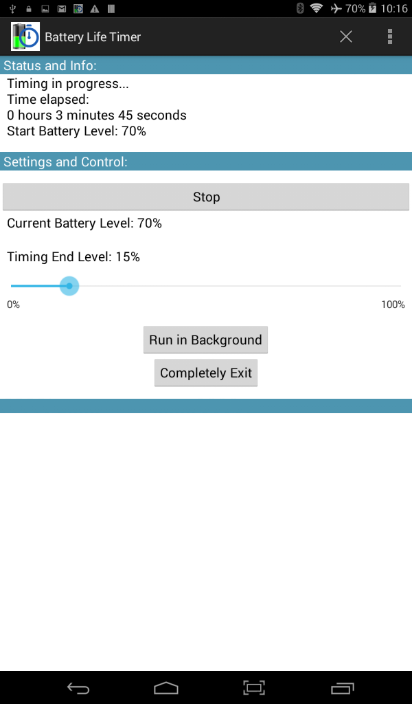 Battery Life Timer - App on Amazon Appstore