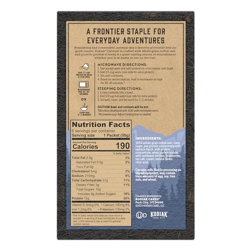 Snapklik.com : Kodiak Instant Oatmeal Packets, Blueberries & Cream ...