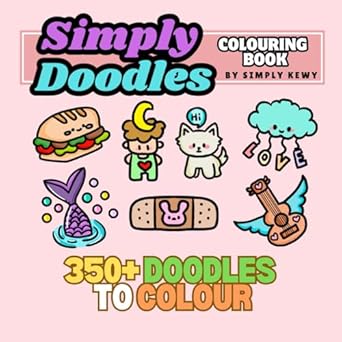 Amazon.com: Simply Doodles Colouring Book: Simple & Cute Designs for ...