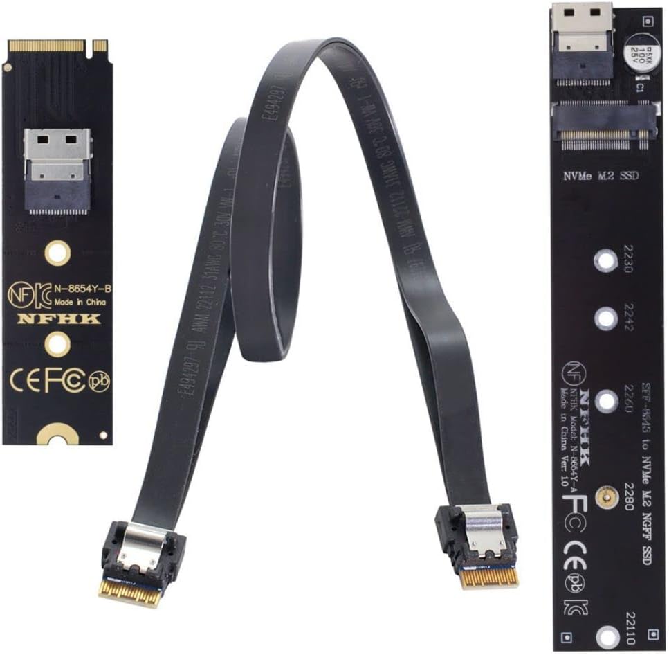 Amazon.com: ADT-Link M.2 NGFF NVMe Key M Extender Cable to PCIE x16 ...