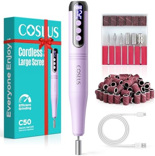 Amazon.com: COSLUS C50 Cordless Electric Nail Drill : 12-Speed ...