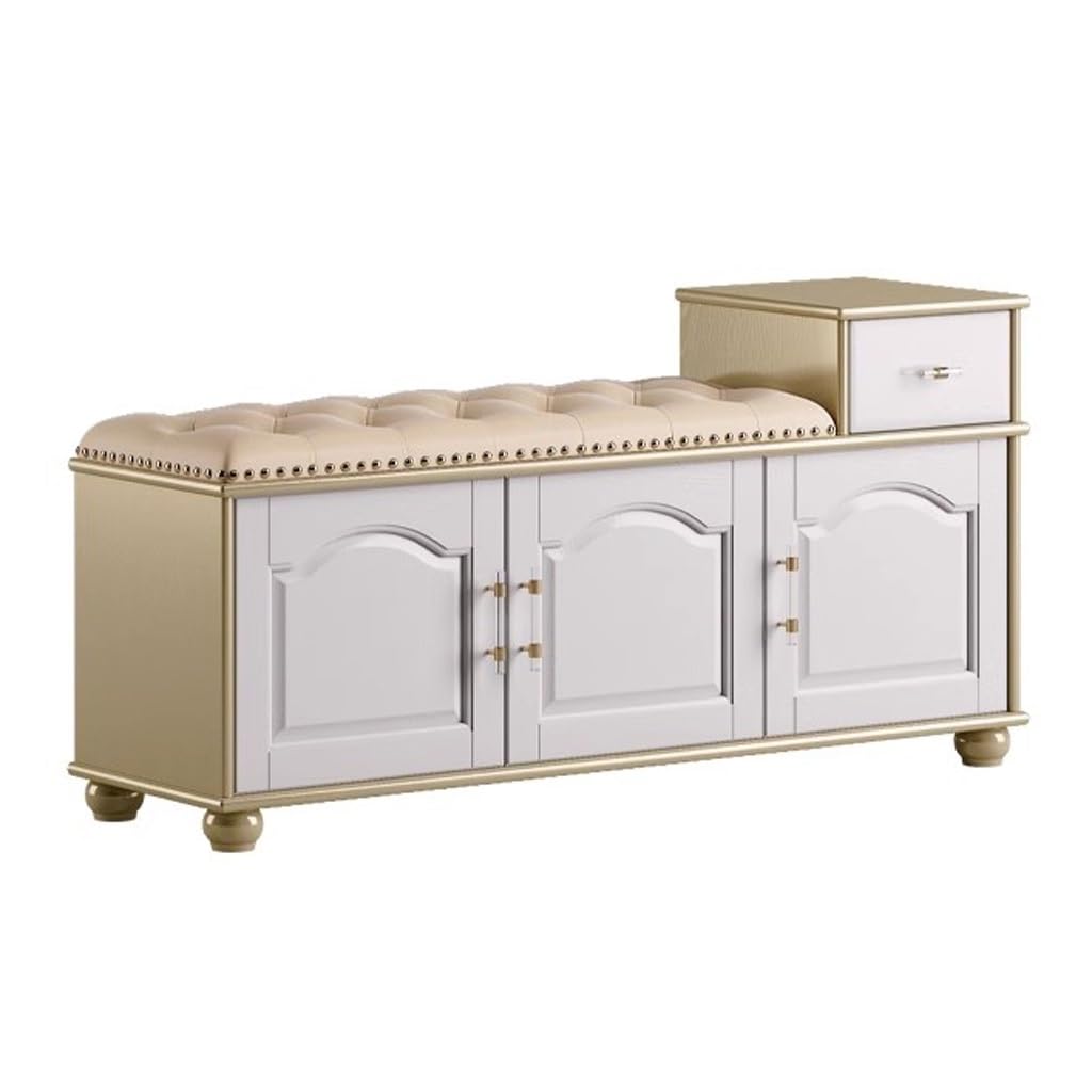 Amazon.com: Shoe Storage Bench Wooden Shoe Changing Stool Shoe Cabinet ...