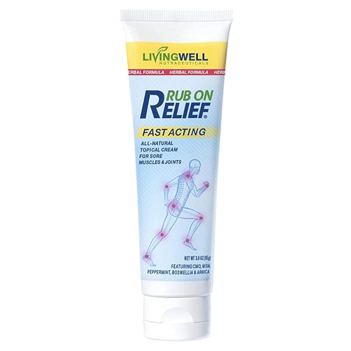 Buy Rub on Relief Fast Acting Pain and Ache Relief Natural Cream for ...