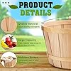 Amazon.com: 6 Pack 11 x 6.7'' Large Round Wooden Baskets with Handles, Handmade Wood Basket ...