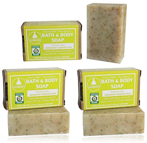 Amazon.com : Certified Organic Bath & Body Bar Soap * ROSEMARY COMFORT ...