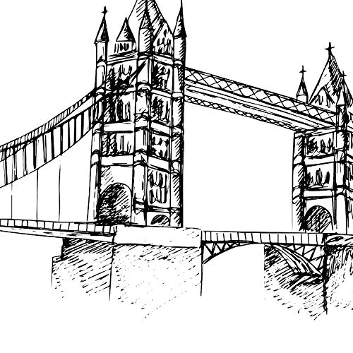 Nacnic Poster London – Tower Bridge. Sheets with monuments of cities ...