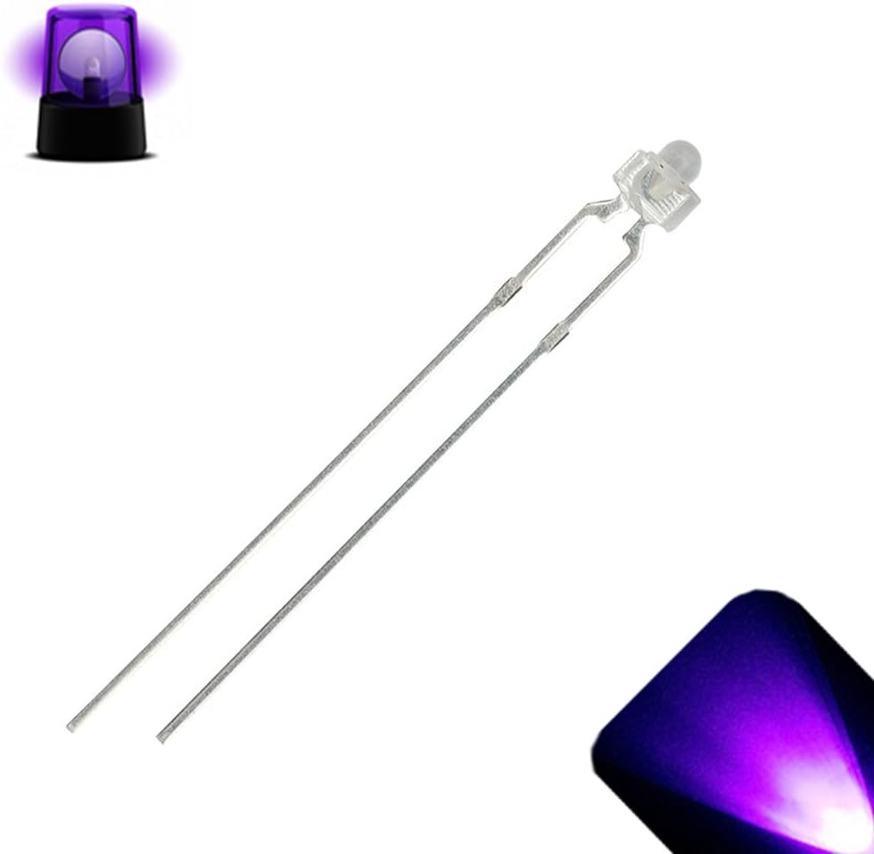 Amazon.com: Lighthouse LEDs 1.8mm/2mm Round Top UV/Purple Extra Fast ...