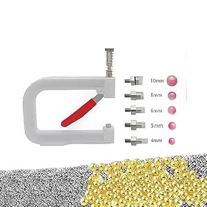 Sewing Hand Press Pearl Setting Machine Tool with Sample Pearls & Nails ...