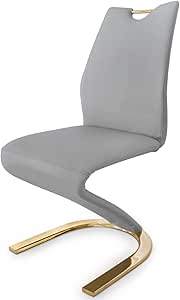 Amazon.com: Z Shape Dining Chair, PU Leather Modern Kitchen Dining Room ...