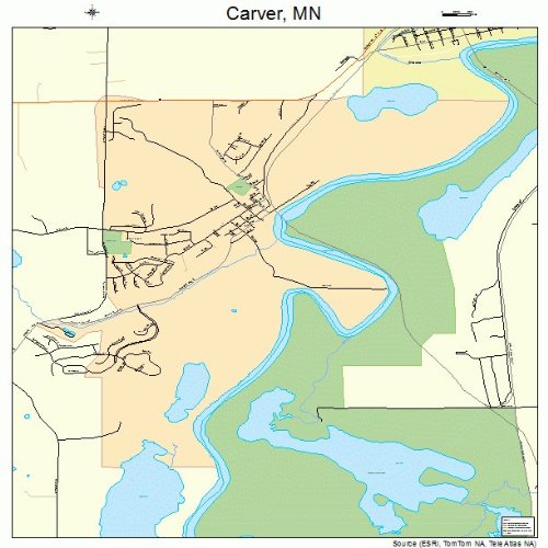 Amazon.com: Large Street & Road Map of Carver, Minnesota MN - Printed ...