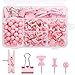 Amazon.com: 200 Pieces Pink Push Pins Thumb Tacks Cute Decorative Push ...
