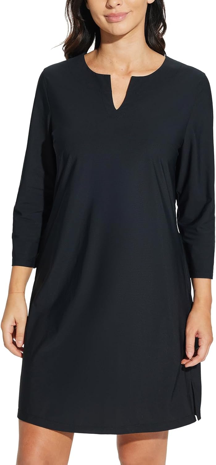 baleaf Women's Long Sleeve Cover Up Dress Sun Protection Shirt UV SPF ...