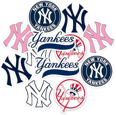 Amazon.com: 12 PCS Sports Stickers for Yankees of Collection PVC ...