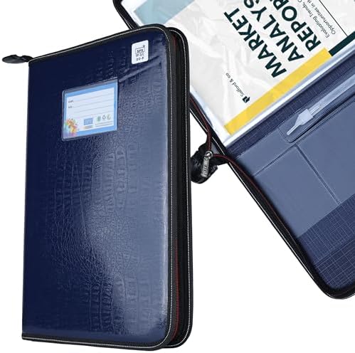 SPS Premium PU Leather File Folder | 20 Sleeves for A4 & FC Size ...