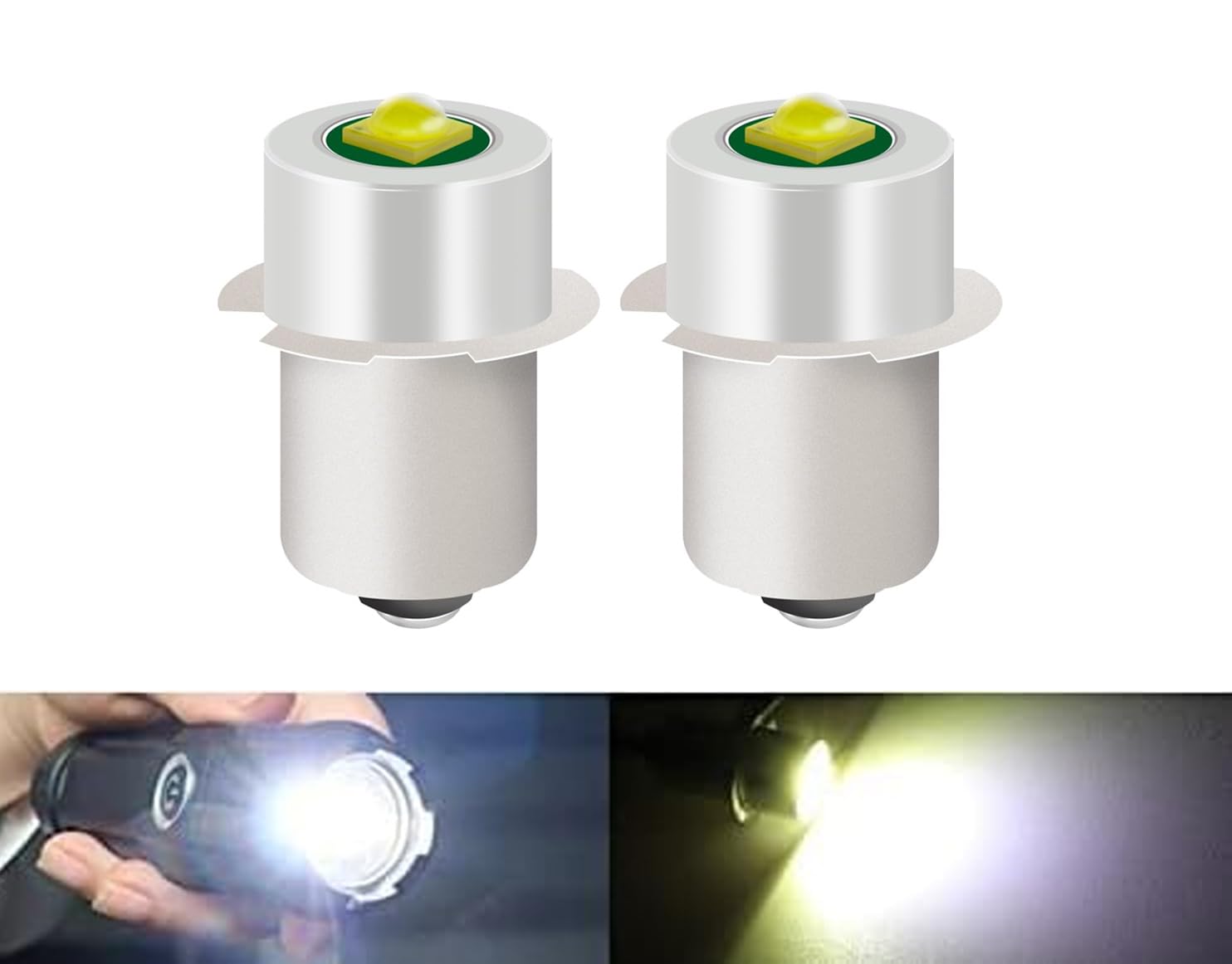 Flashlight Replacement Bulb, 18V 12V 19.2V 6-24 Volt and 3W 247LM and ...