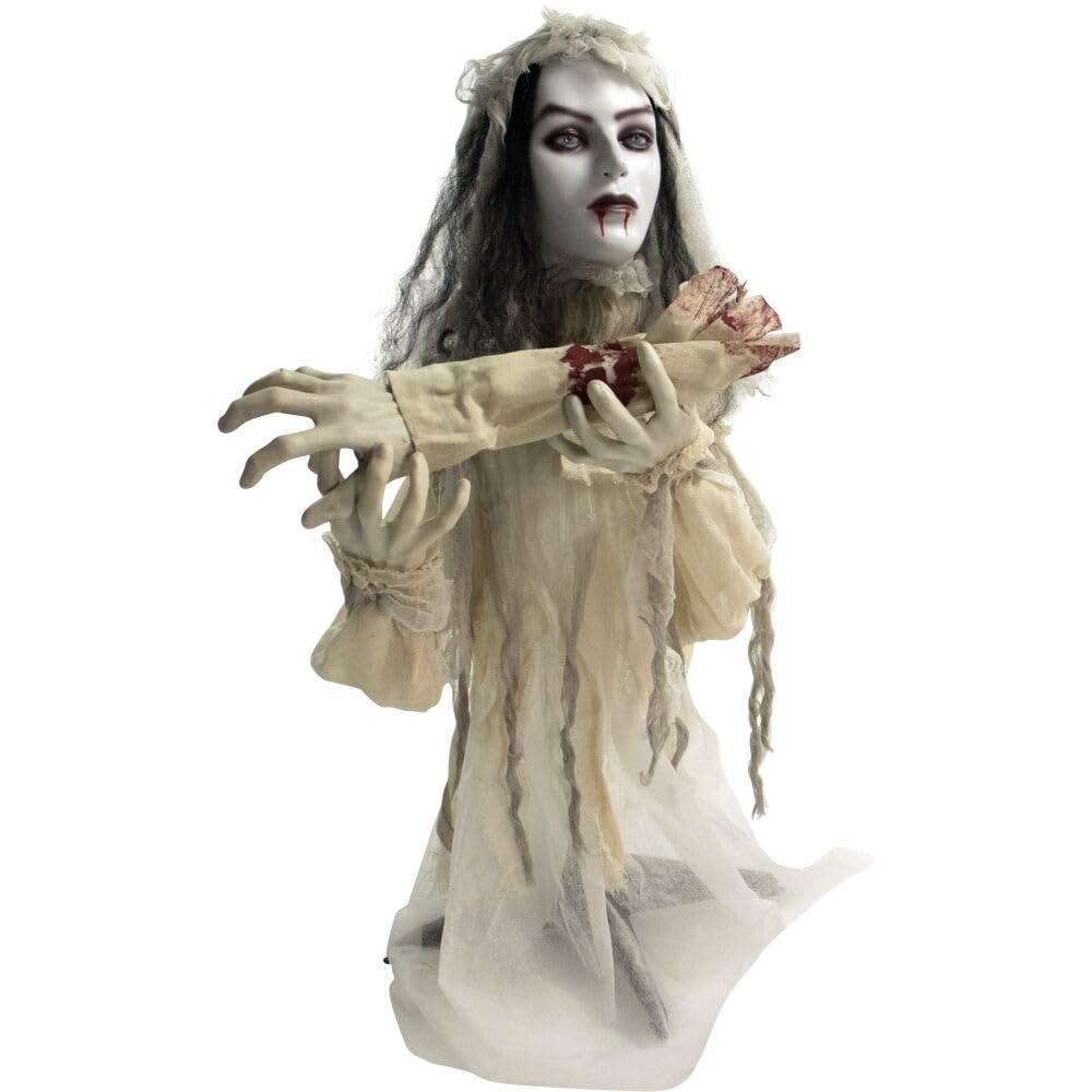 Haunted Hill Farm Animatronic Scary Groundbreaker Haunted Bride with ...