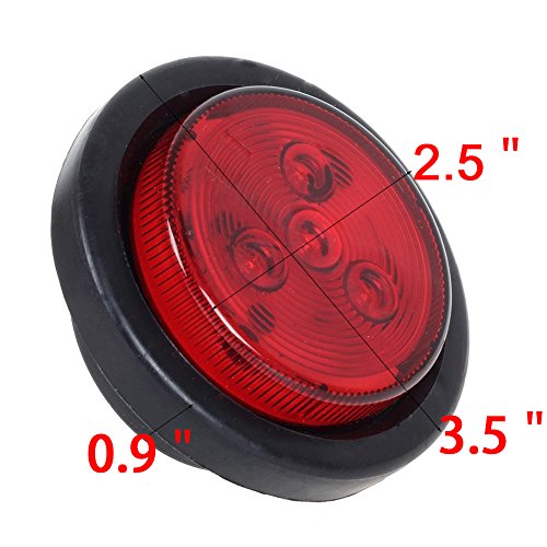 Snapklik.com : NEWSUN 10PCS 2.5 Round LED Trailer Marker Lights, Side ...
